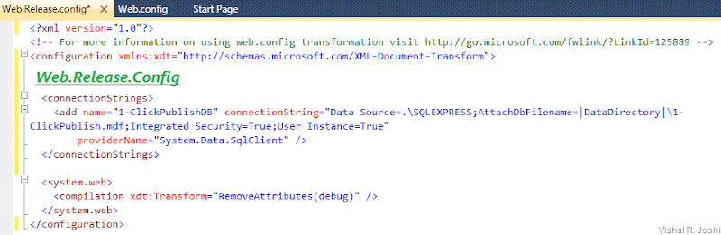 Vishal Joshi's Tangent: Web 1-Click Publish with VS 2010